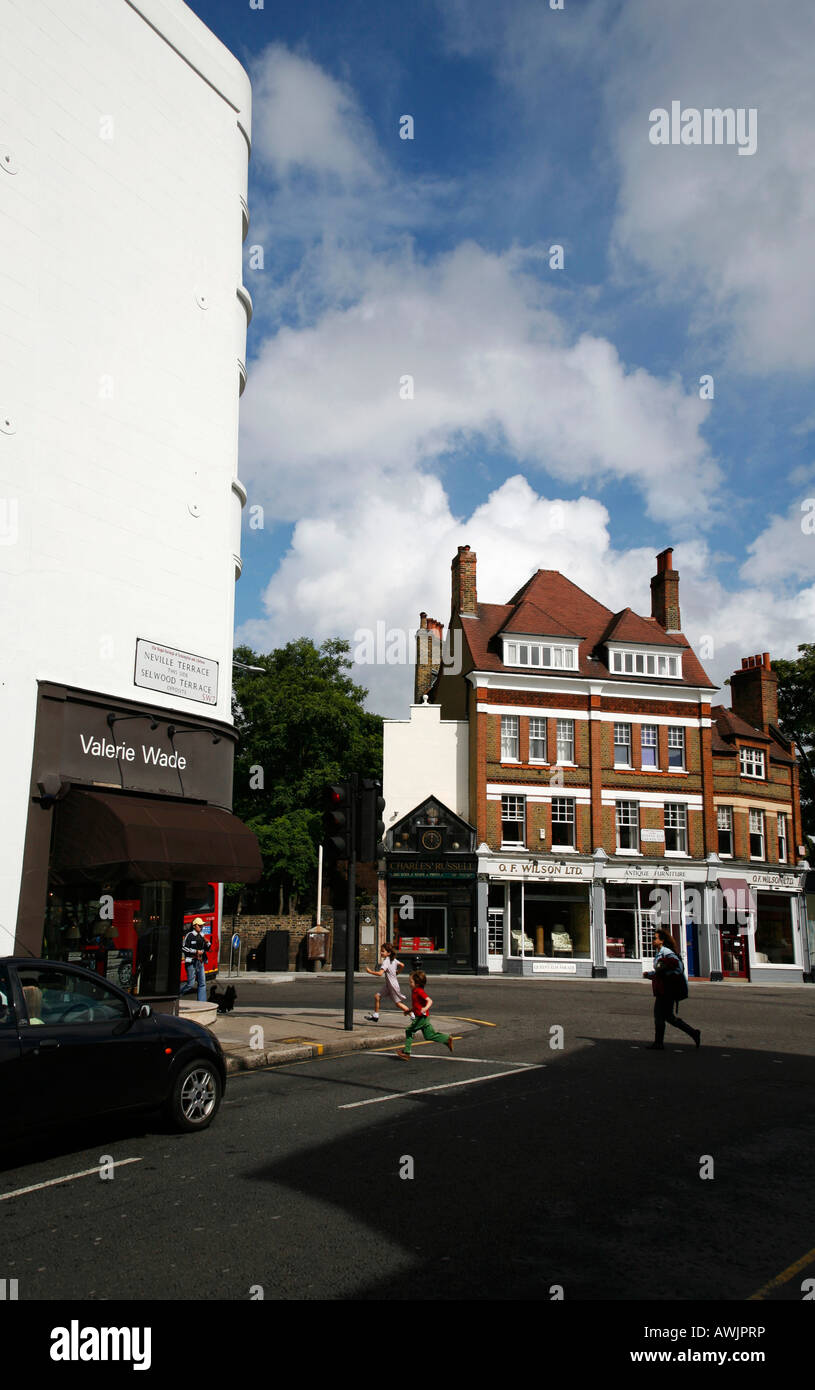 Junction of Fulham Road and Neville Terrace, Chelsea Stock Photo - Alamy