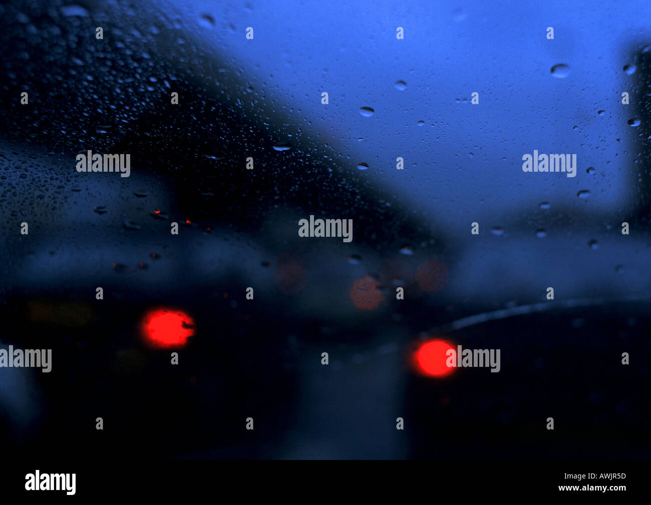 Wet windshield, close-up Stock Photo - Alamy