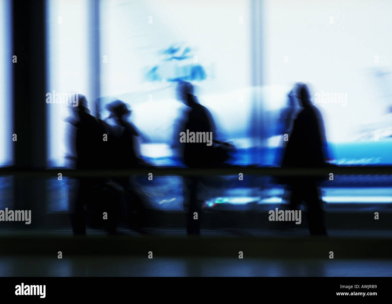 People walking past windows, silhouette, defocused Stock Photo - Alamy