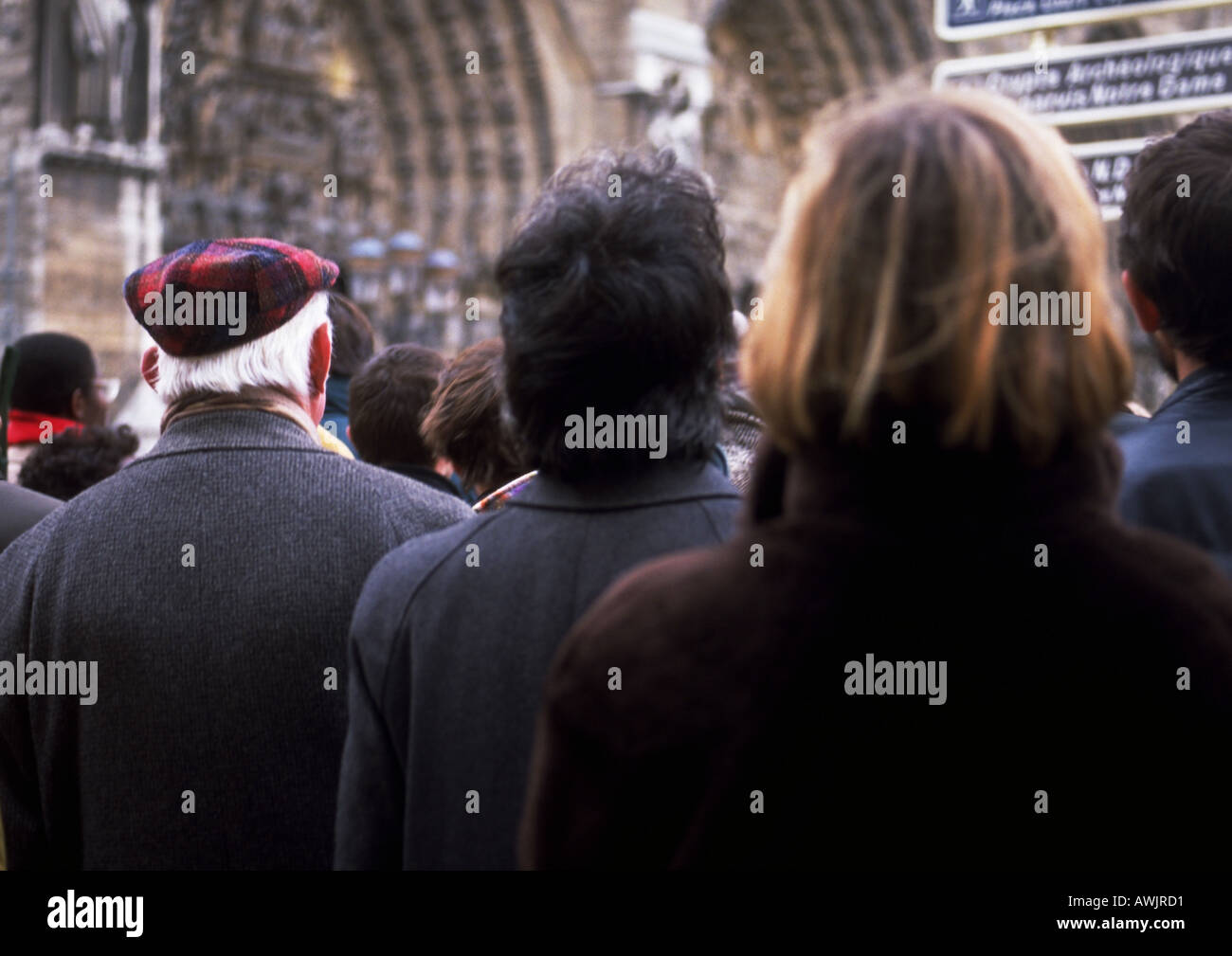 Crowd of people, rear view, close-up Stock Photo - Alamy