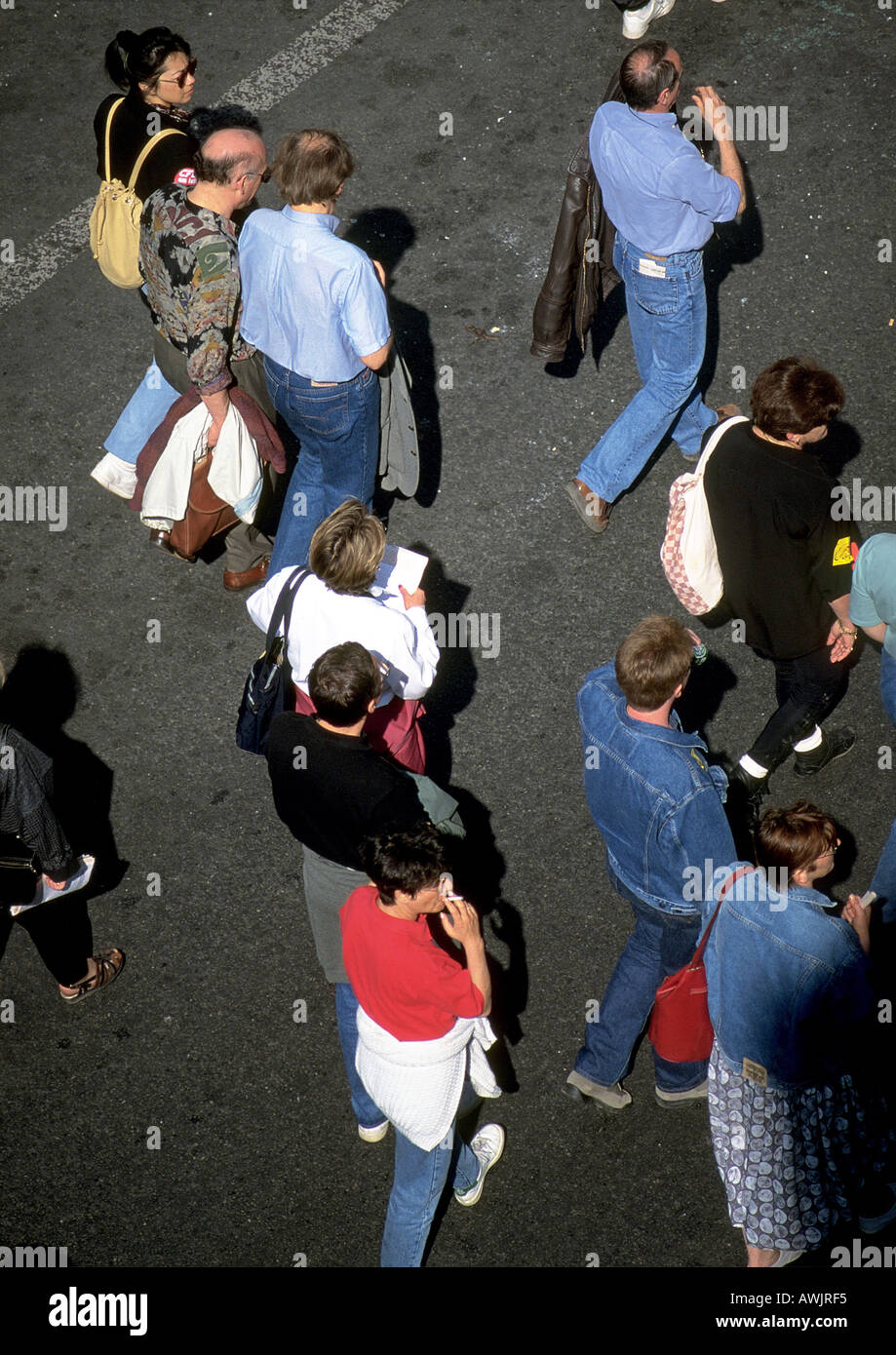 Crowd back view high angle hi-res stock photography and images - Alamy