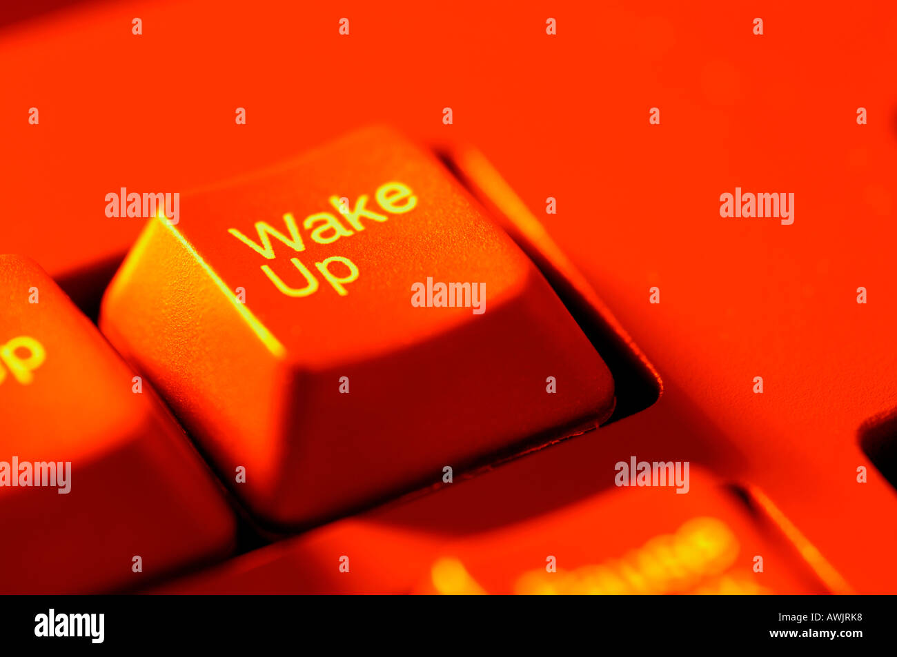 Computer Wake Up button Stock Photo - Alamy
