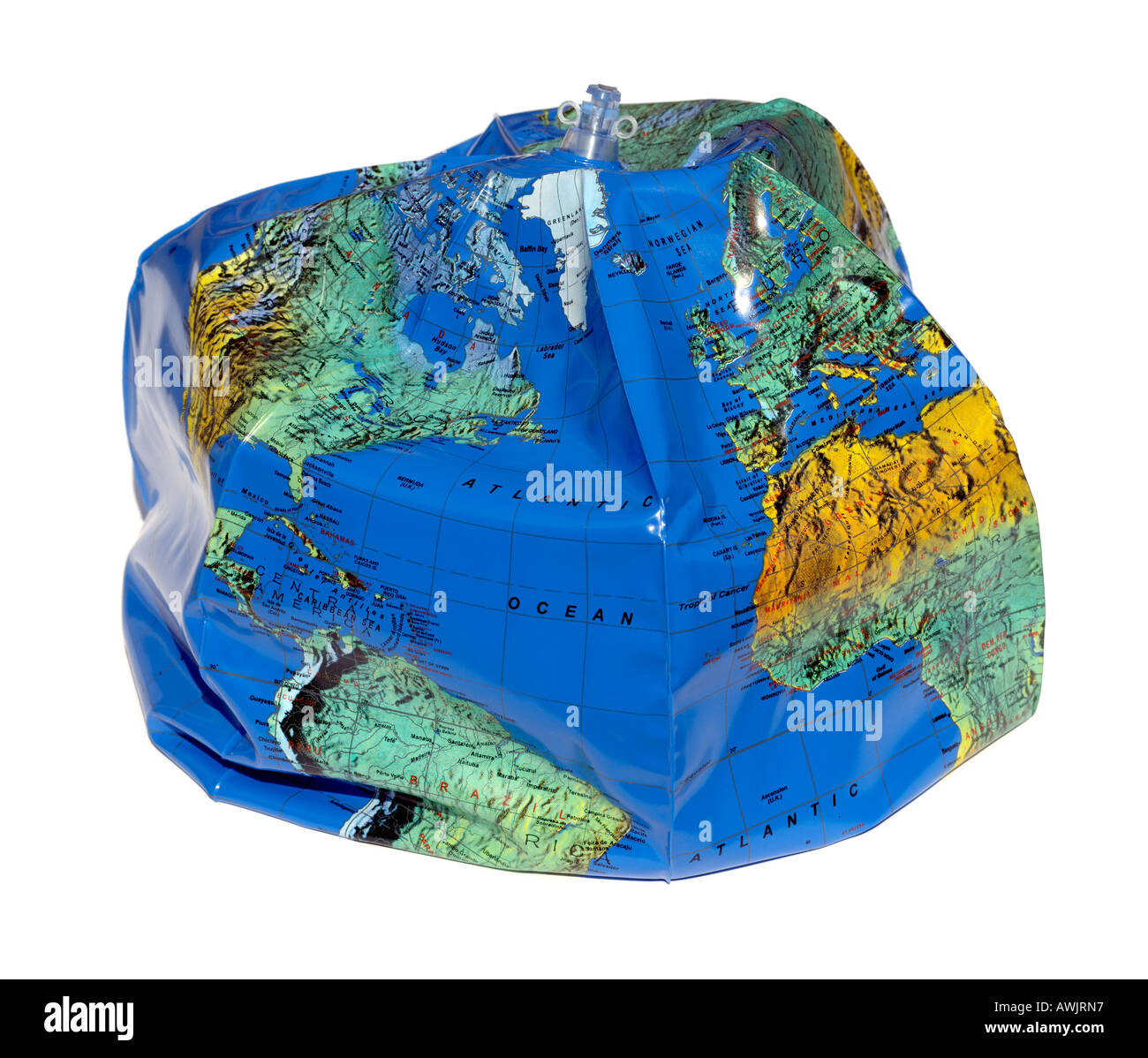 Deflated inflatable globe Stock Photo - Alamy