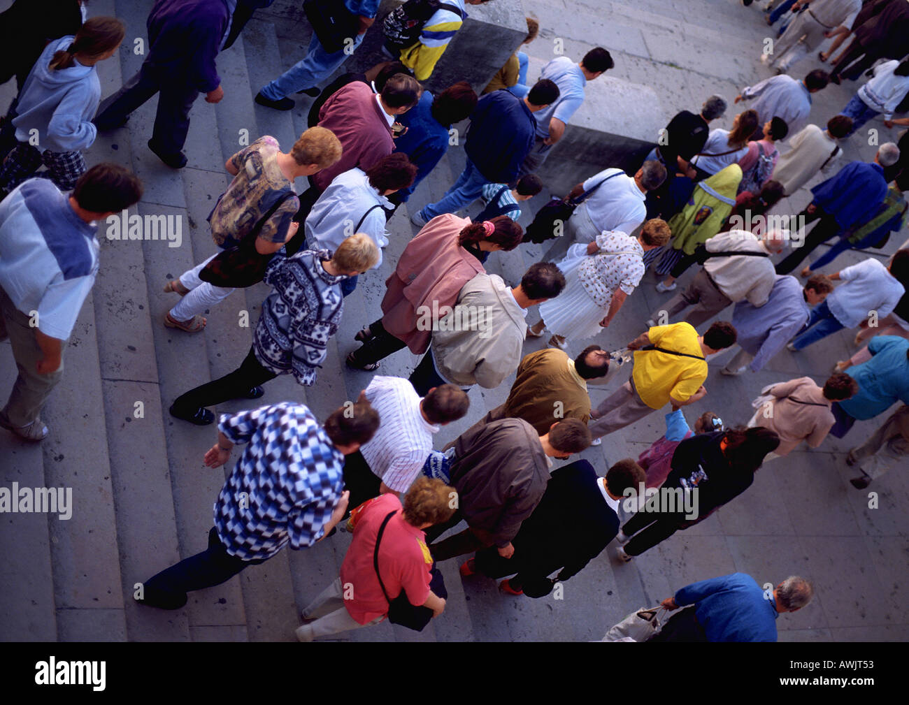 Crowd going down street hi-res stock photography and images - Alamy