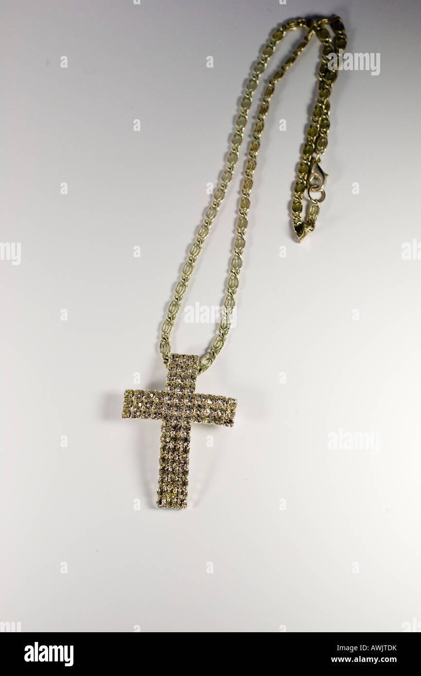 crucifix with chain Stock Photo - Alamy