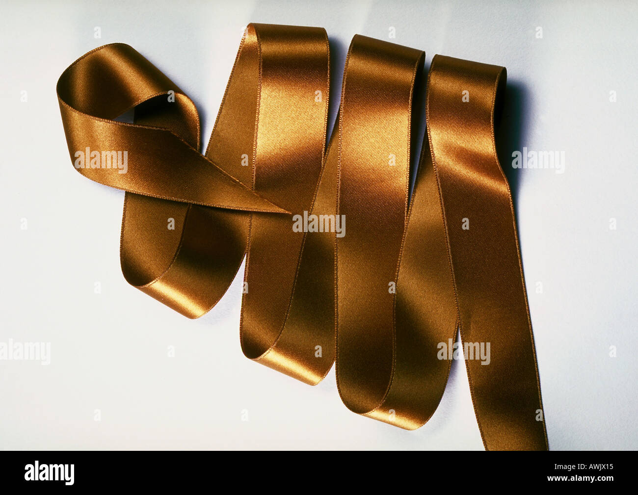 Bronze colored ribbon Stock Photo - Alamy