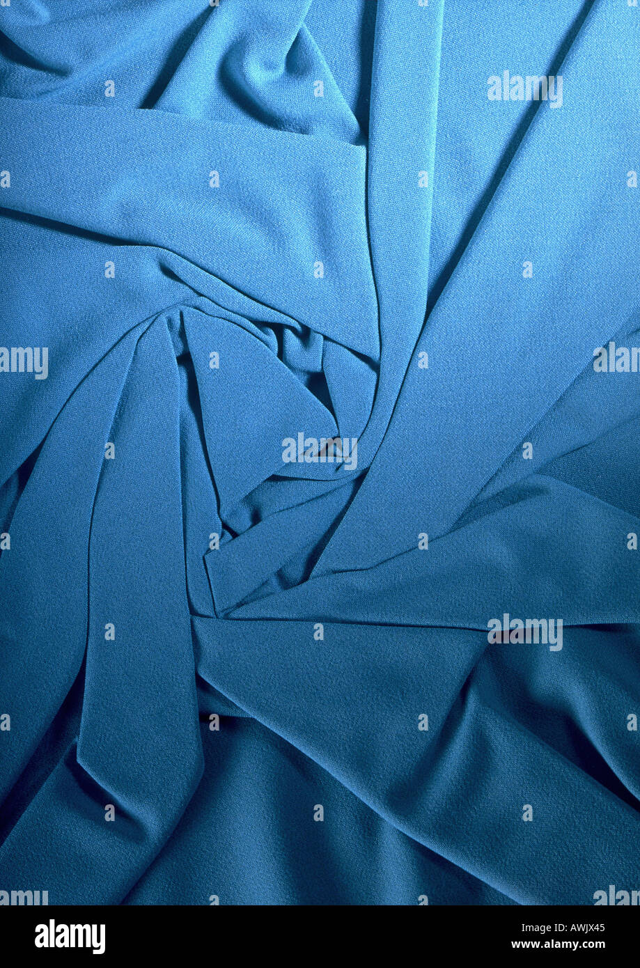 Folded blue fabric, close-up, full frame Stock Photo - Alamy