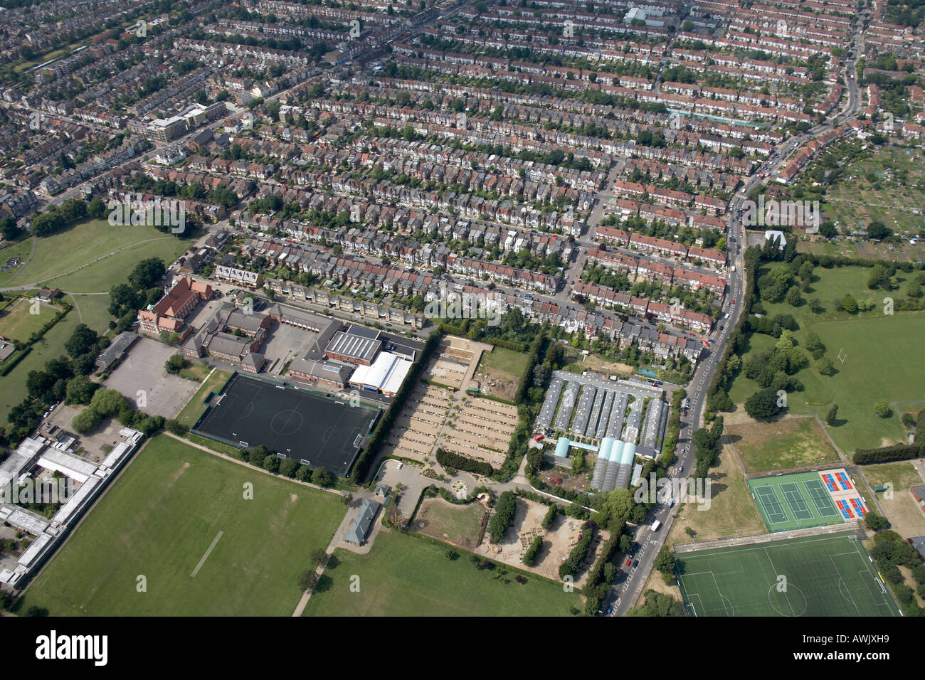 Aerial views of allotments hi-res stock photography and images - Alamy