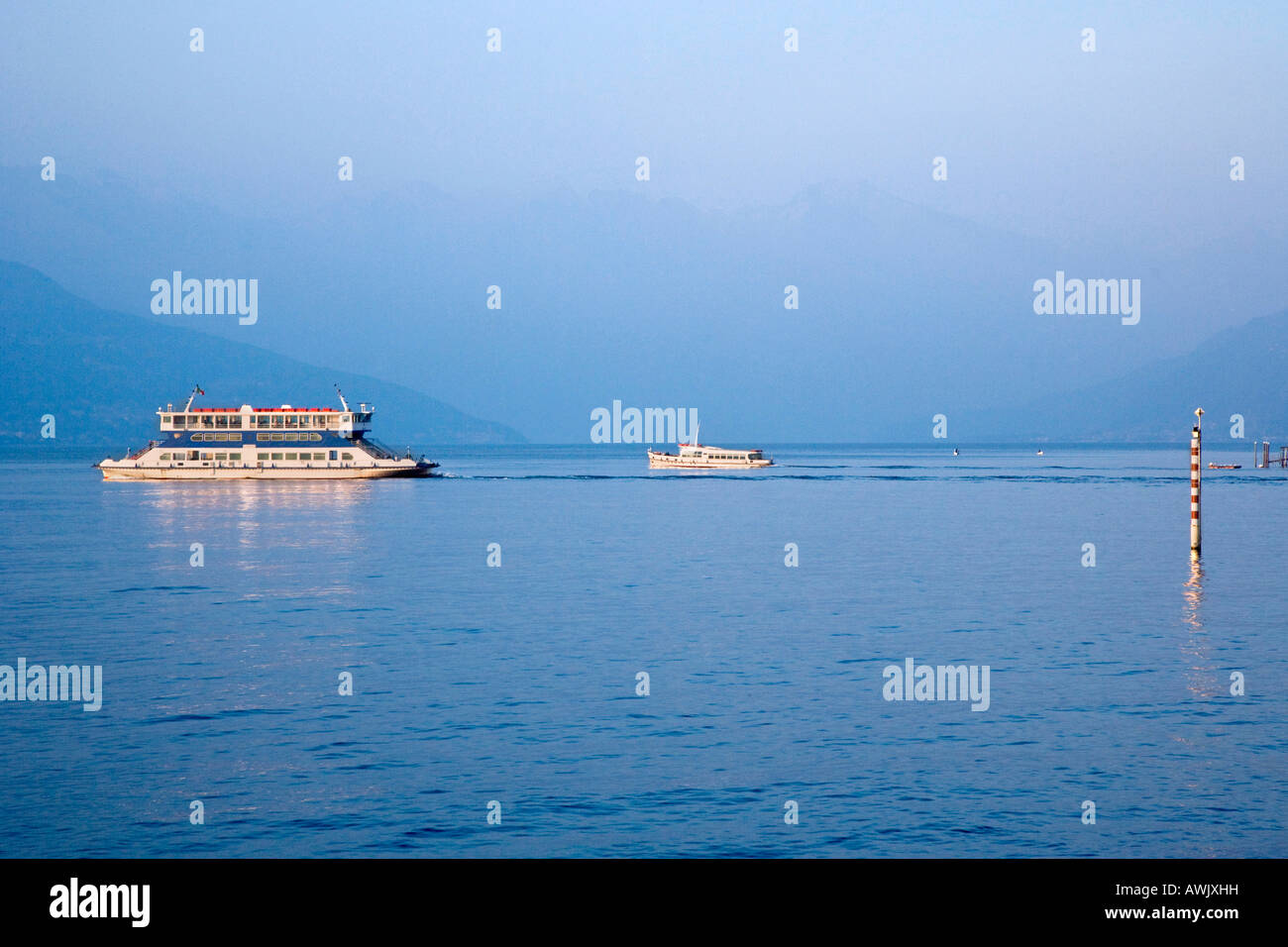 Ferries across Lake Como Italy Stock Photo - Alamy