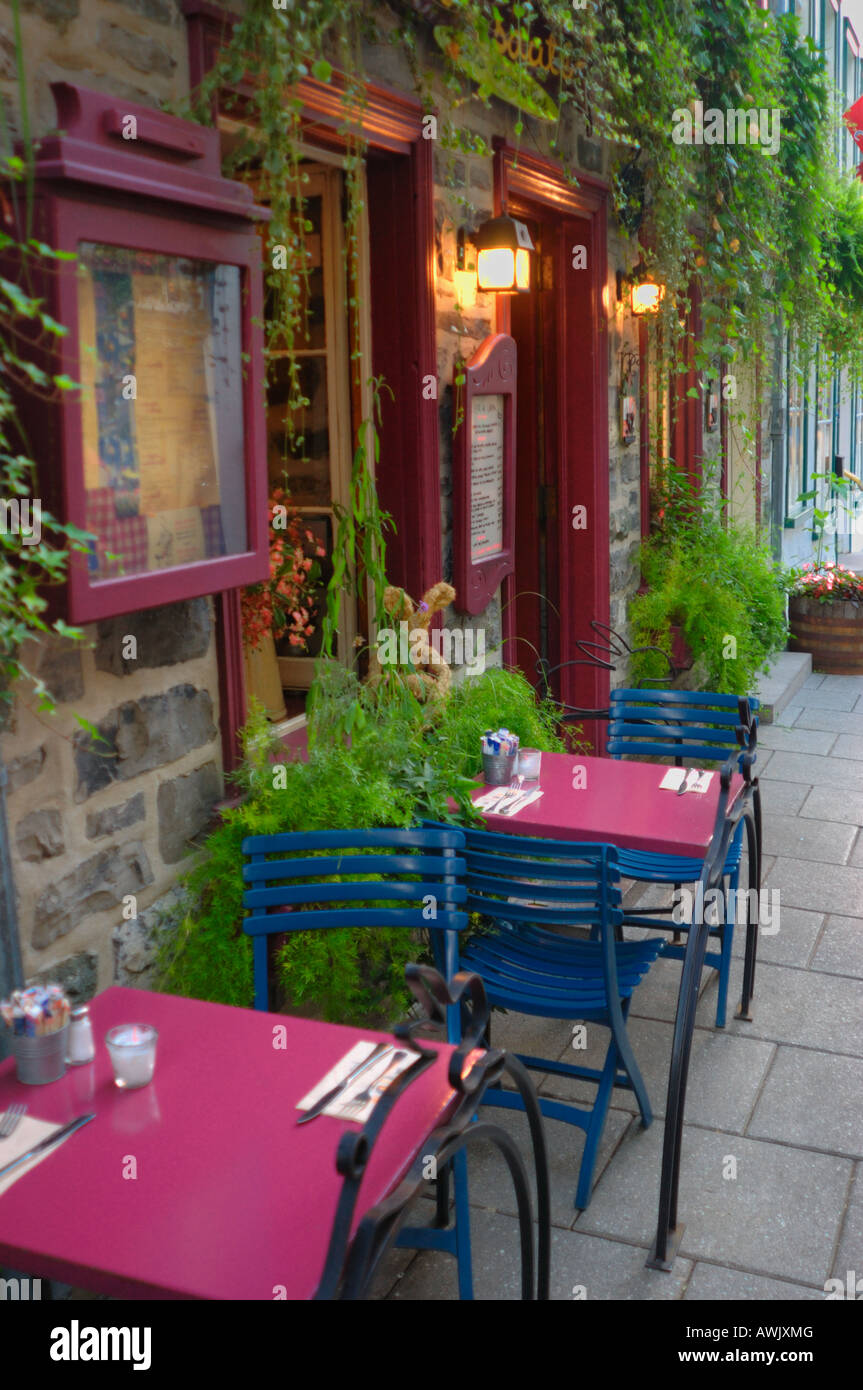 Cute Little Restaurant Terrace Stock Photo - Alamy