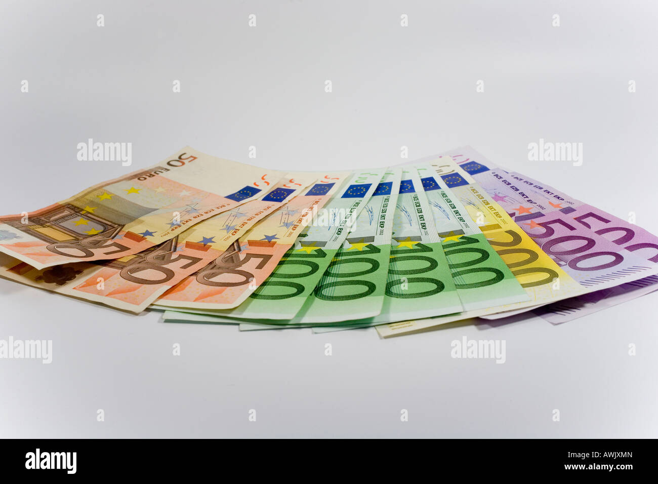 multiple banknotes of Euro Stock Photo - Alamy
