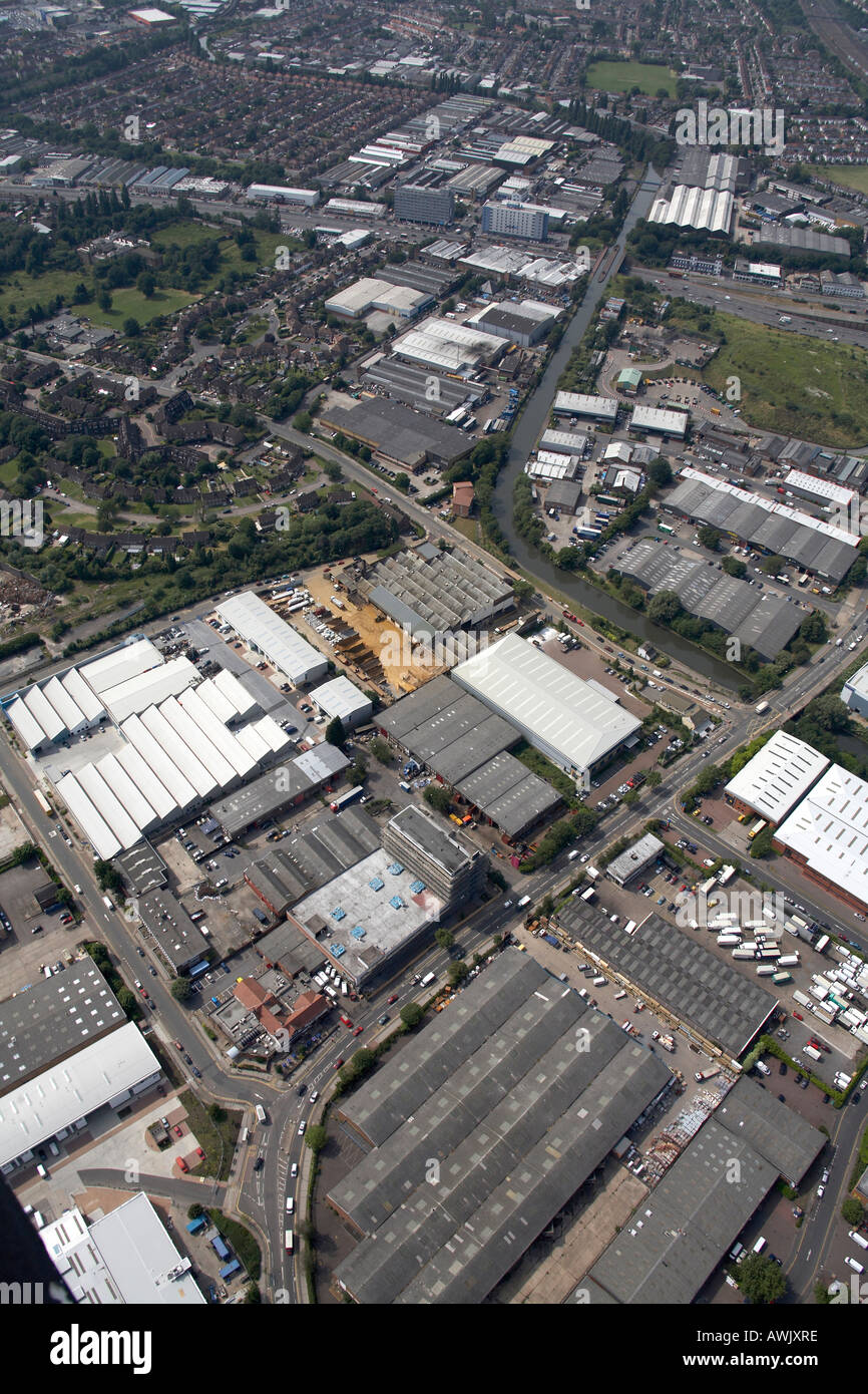 High level oblique aerial view north west of Royal Park works ...