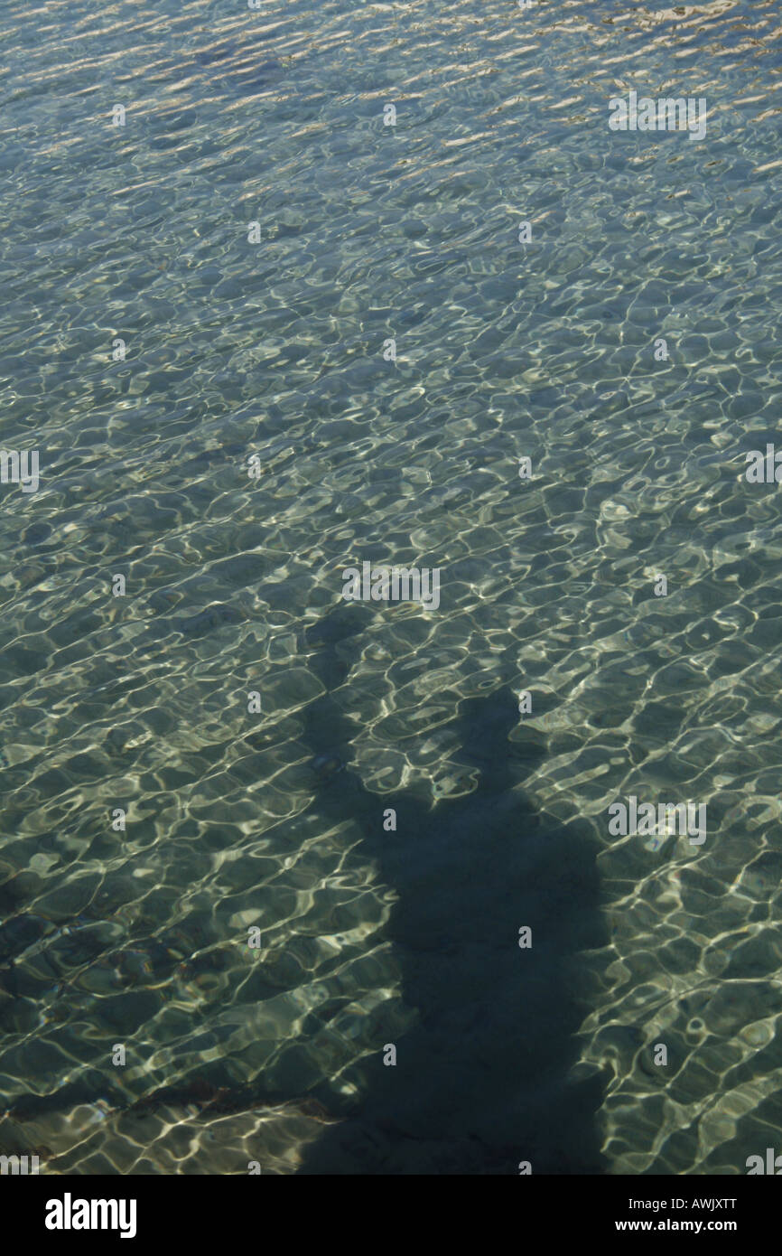 person's shadow in water Stock Photo - Alamy