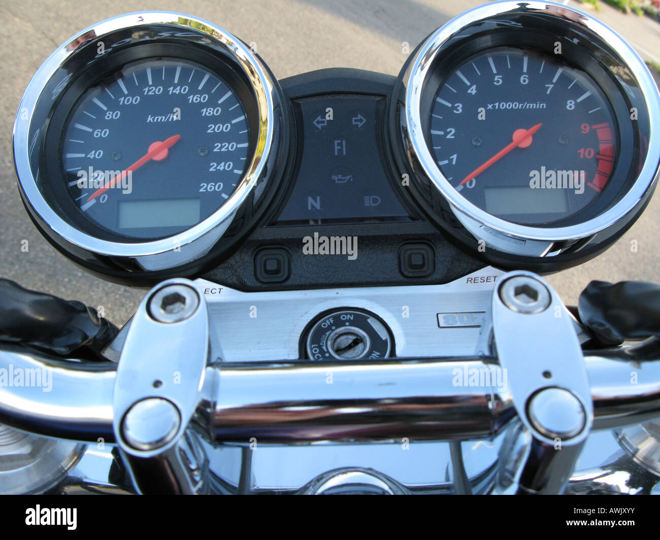 cockpit of a motorbike Stock Photo - Alamy