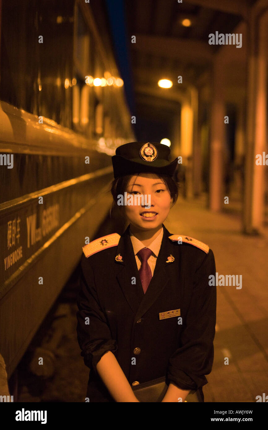 Female train guard hi-res stock photography and images - Alamy
