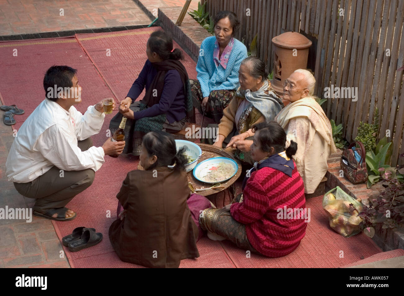 local people eating Luang Prabang Laos Stock Photo - Alamy