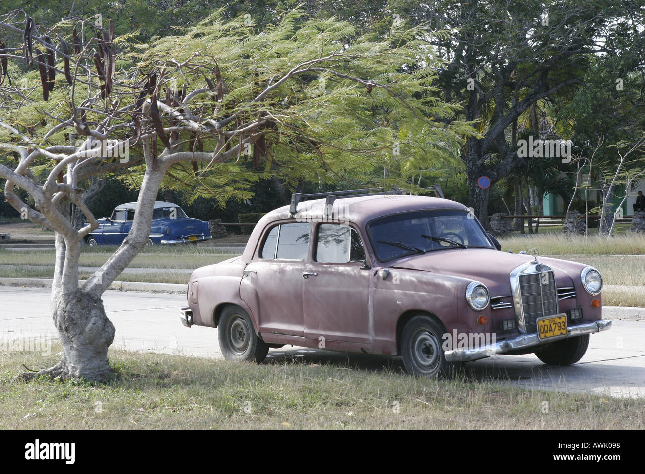 older car driving on street in Cuba Stock Photo - Alamy