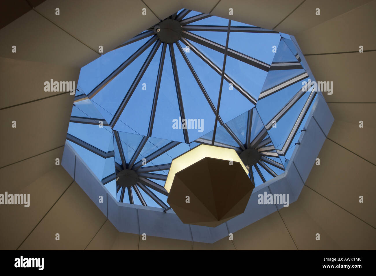 Mirrored atrium ceiling lighting in National Exhibition Centre NEC ...