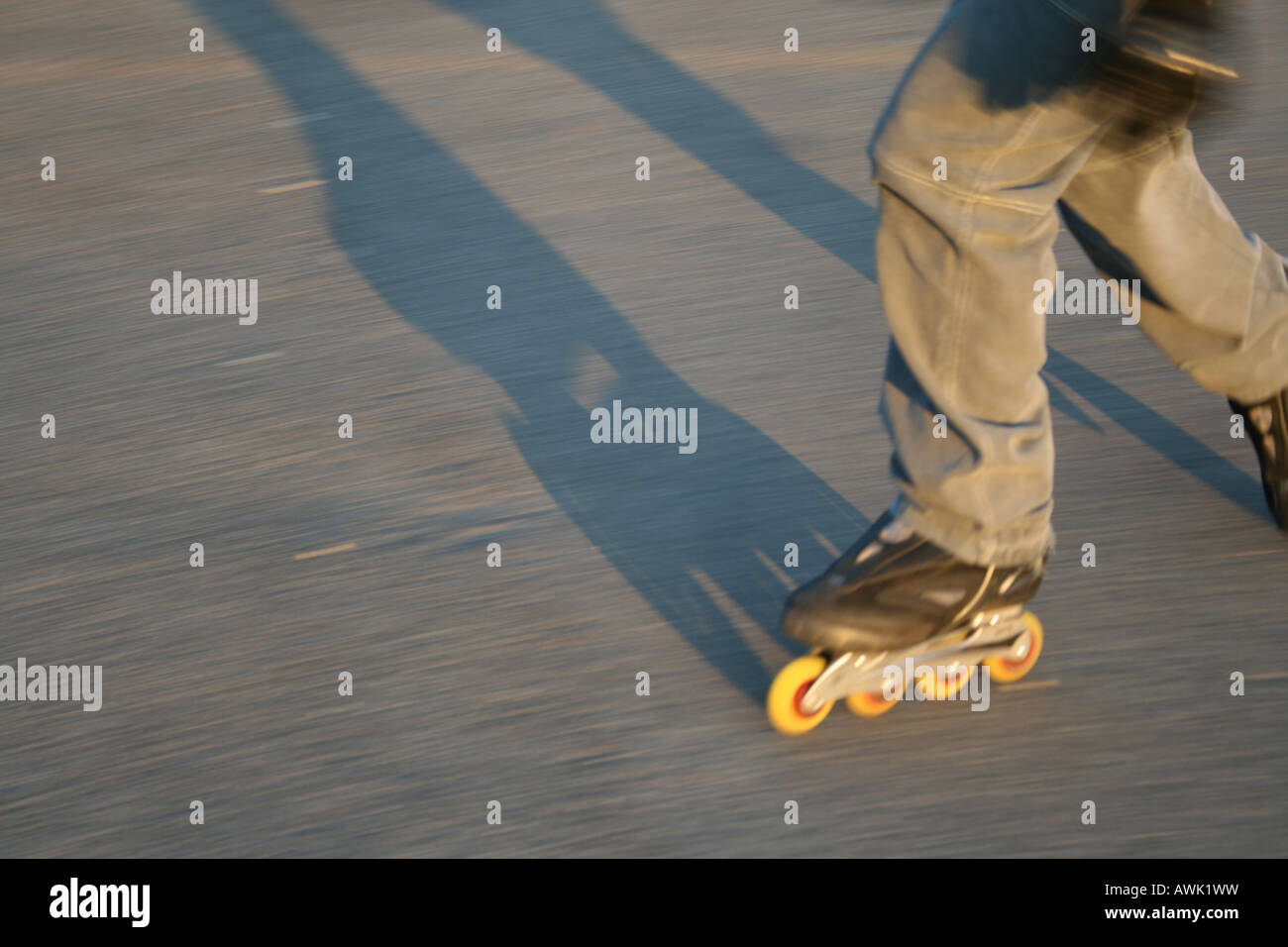 fast rollerblader on street Stock Photo - Alamy