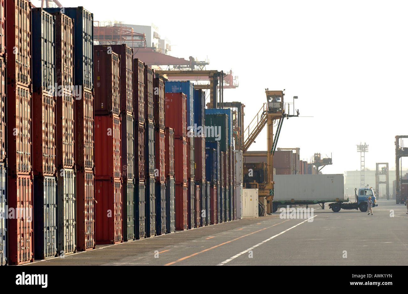 A container port in Tokyo Japan November 11 2005 Stock Photo - Alamy