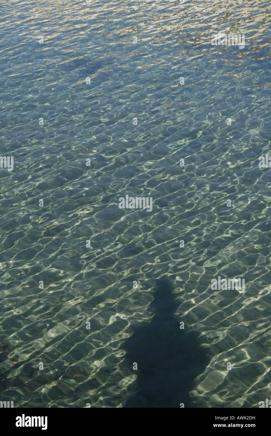 person's shadow in water Stock Photo - Alamy