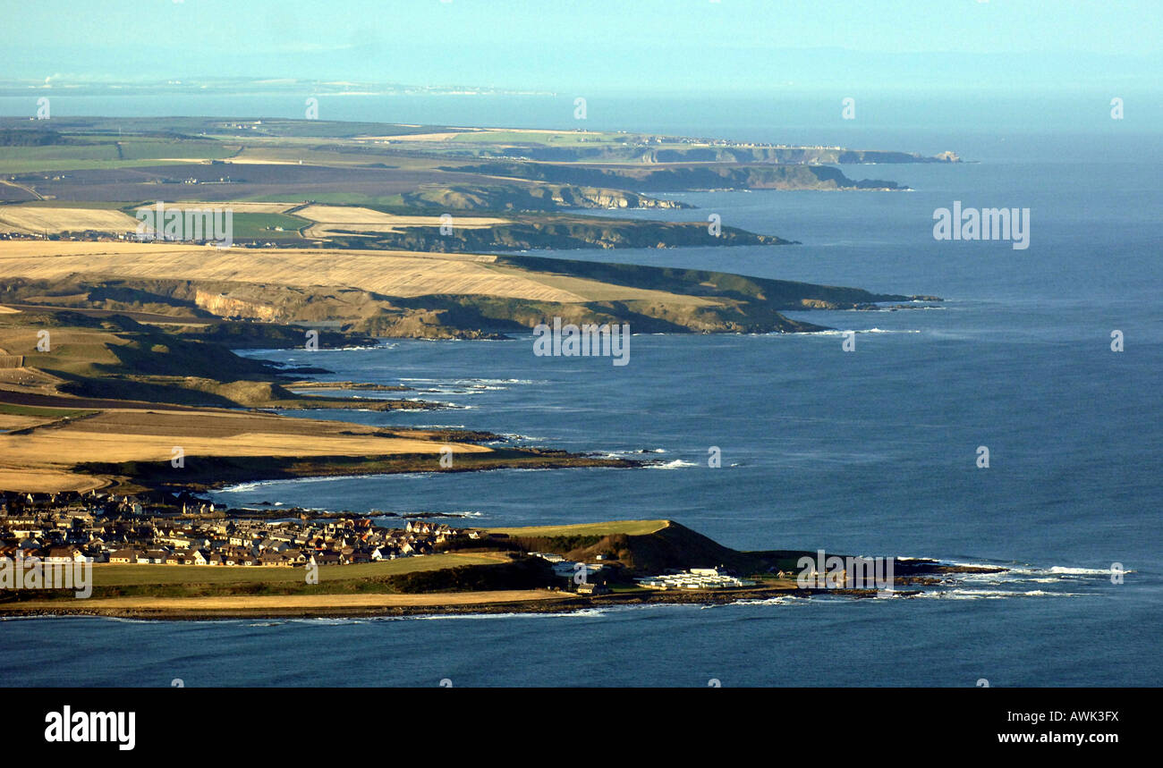 The Scottish Coastline showing the Towns of Banff and MacDuff looking ...