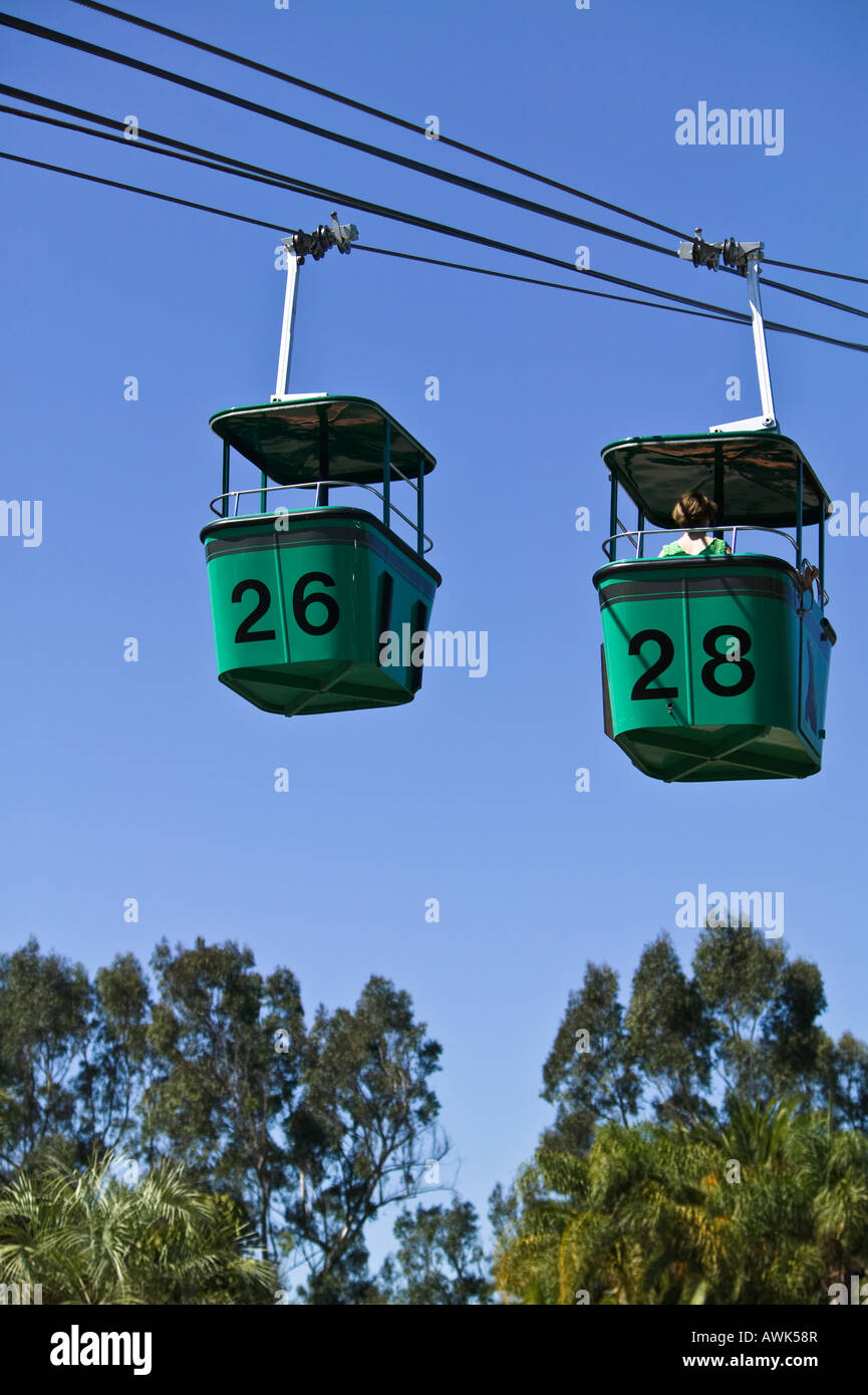 Skyfari ride tram San Diego, Zoo California, USA Stock Photo - Alamy