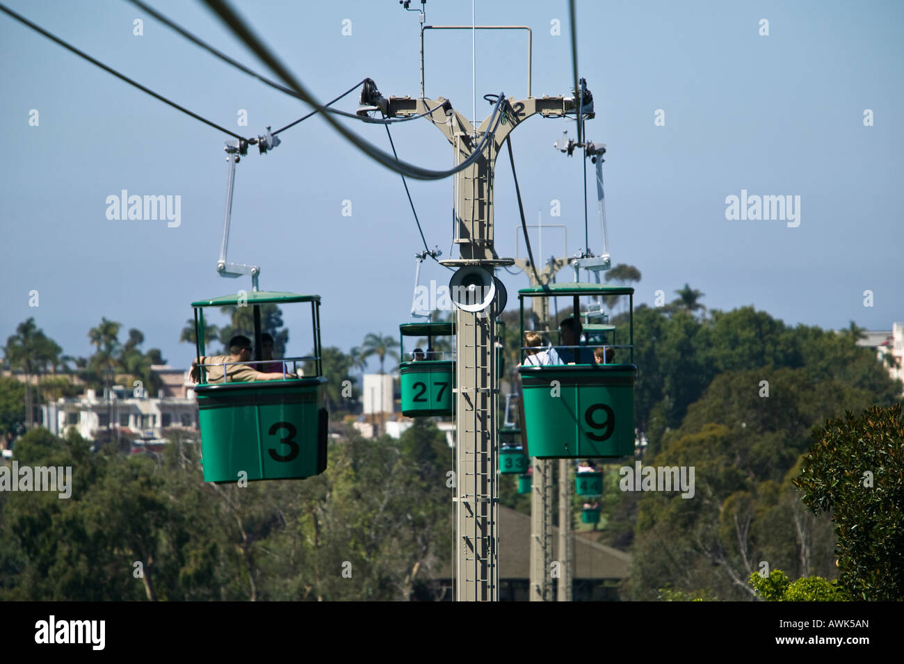 Skyfari ride tram San Diego, Zoo California, USA Stock Photo - Alamy