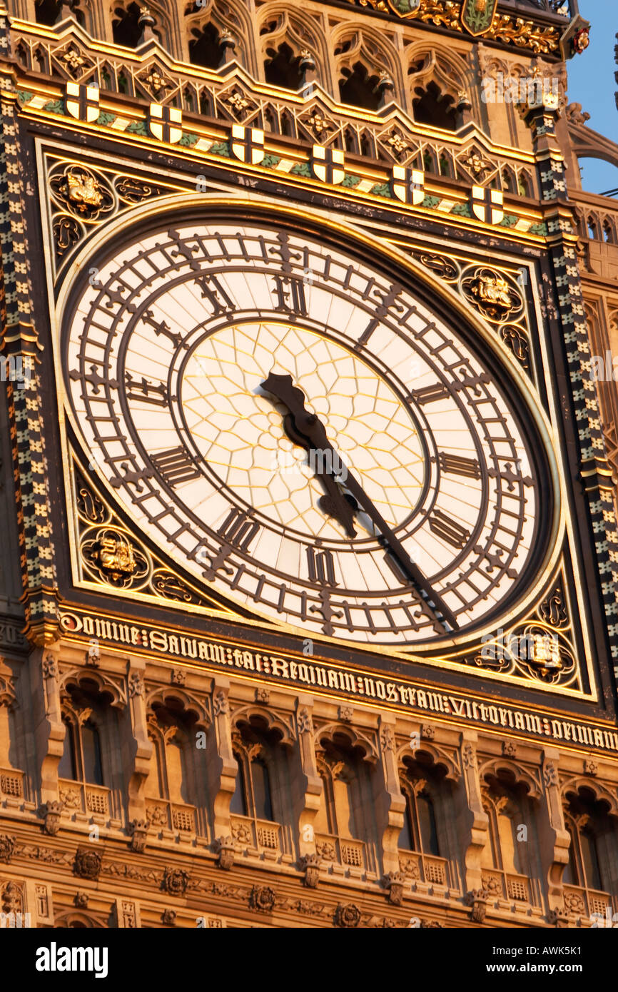 Big Ben clock on Houses of Parliament London SW1 England Stock Photo ...