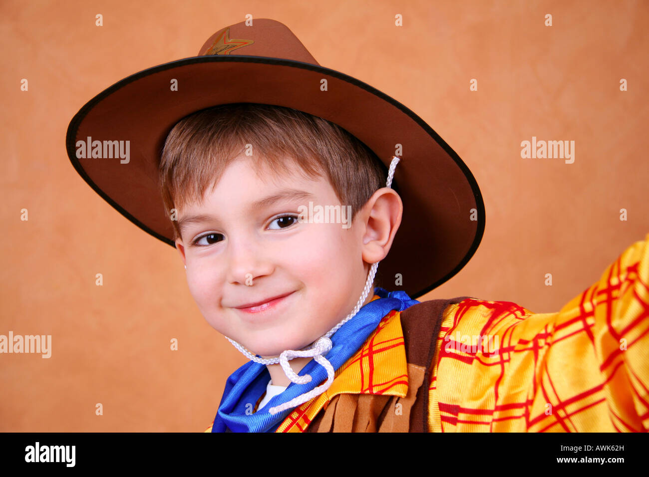 Beautiful portrait of a little sheriff Stock Photo - Alamy