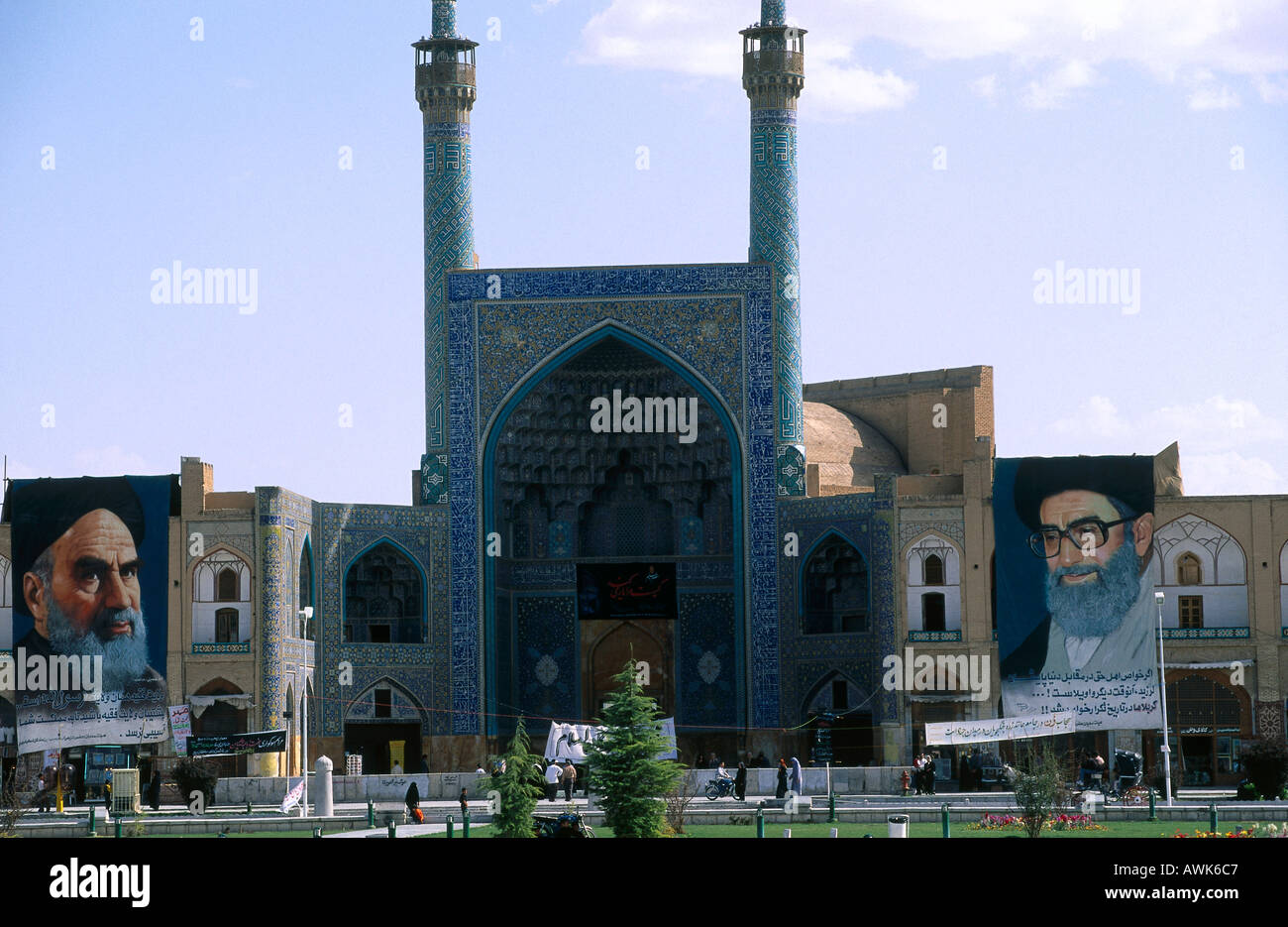 Facade of mosque, Masjid-e Imam, Meydan-e Imam, Isfahan, Iran Stock ...