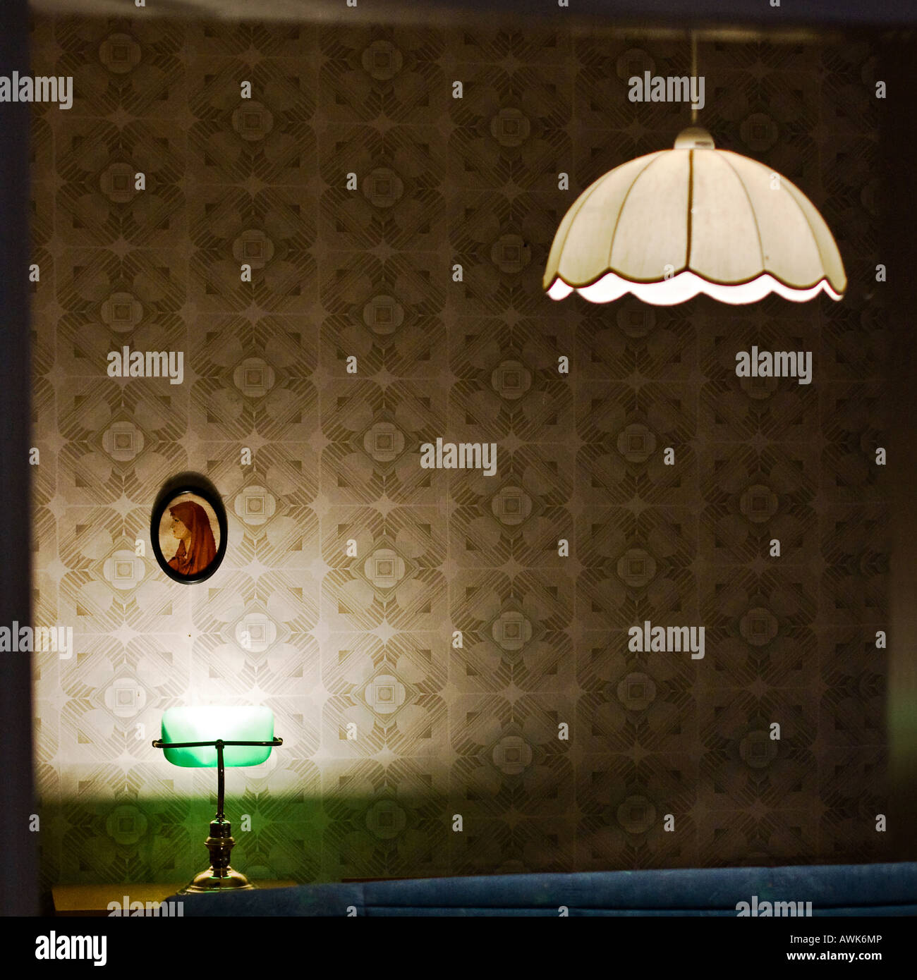 Old lamp in empty room Stock Photo - Alamy