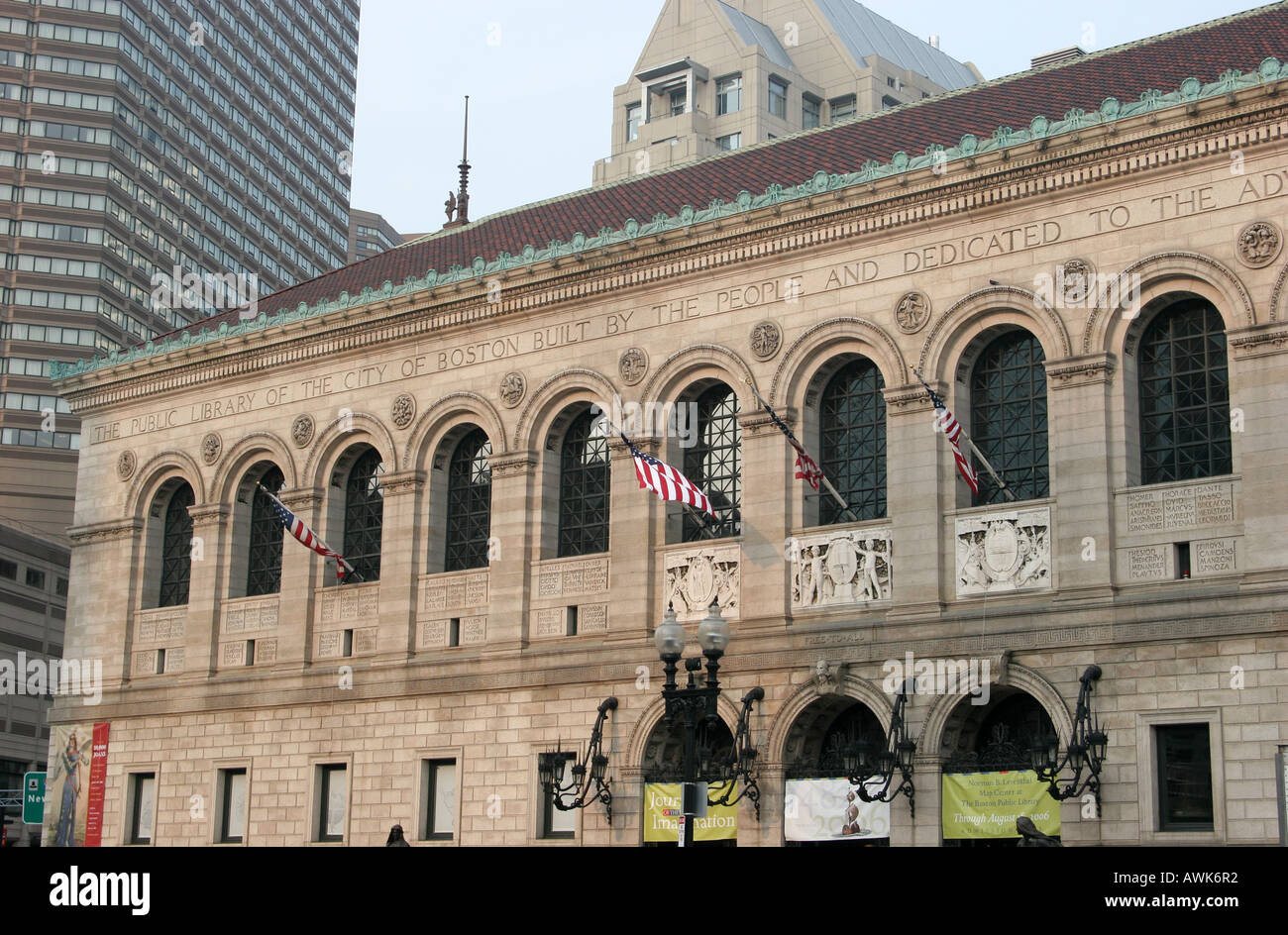 Boston Public Library in Boston Massachusetts USA Stock Photo - Alamy