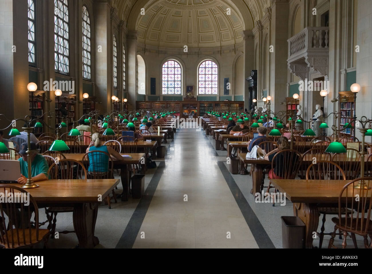 Bates Hall Reading Room in Boston Public Library in Boston ...