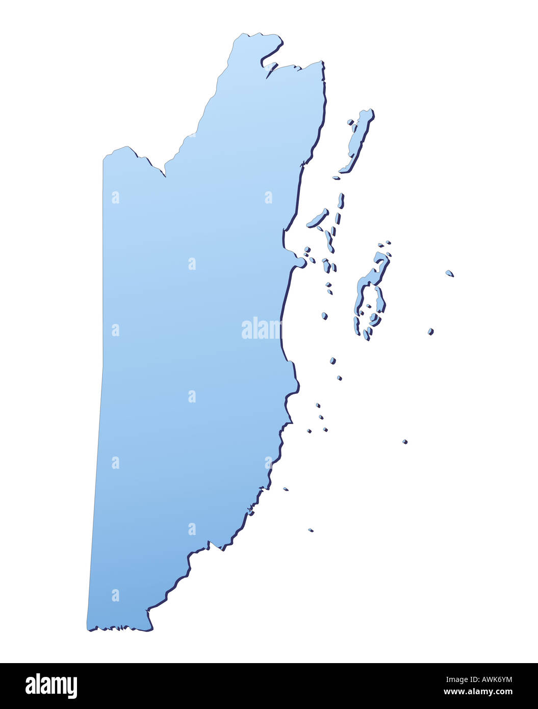 Belize map hi-res stock photography and images - Alamy