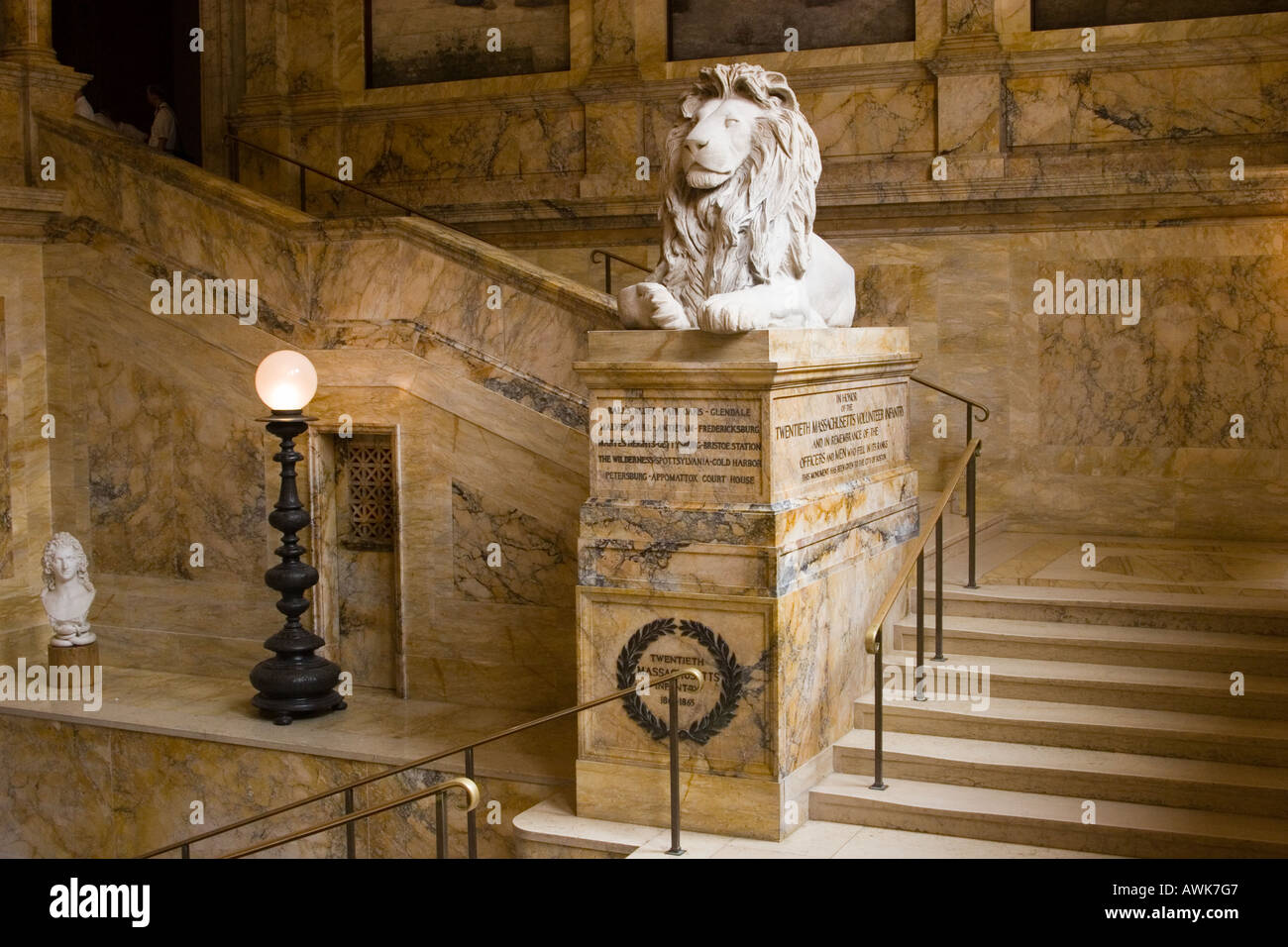 Boston public library statue hi-res stock photography and images - Alamy