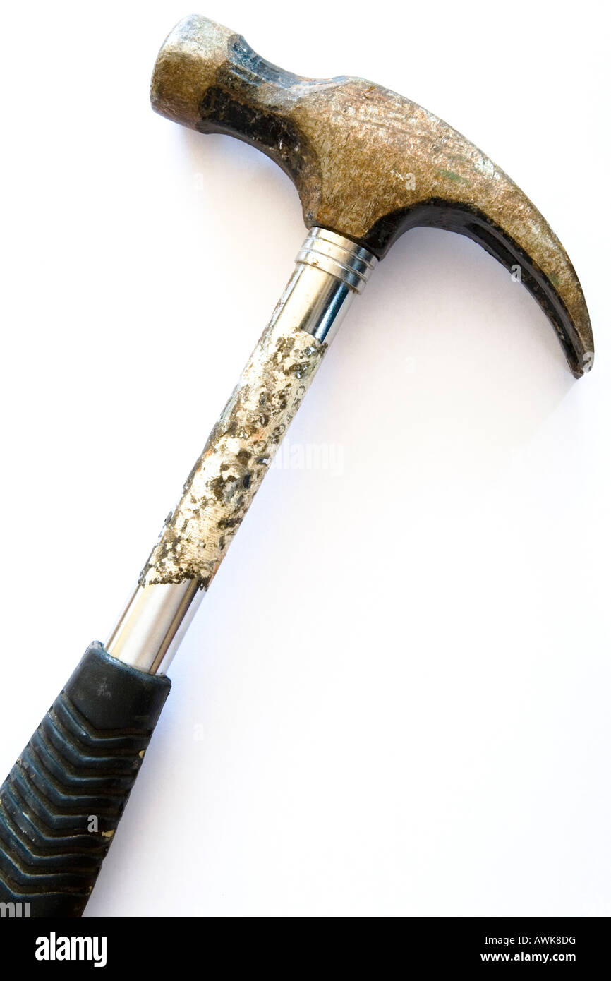 Close up view of a claw hammer against a white background Stock Photo ...