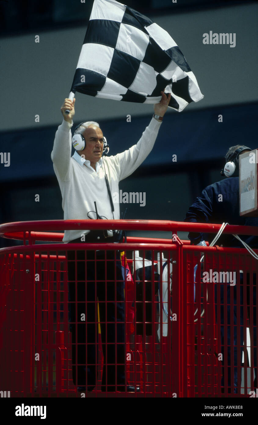 Man Waving Checkered Flag High Resolution Stock Photography and Images ...