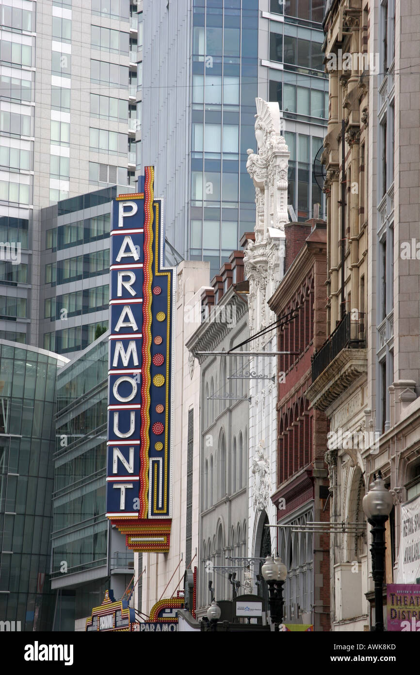 Old Paramount movie theater on Washington Street in Boston ...