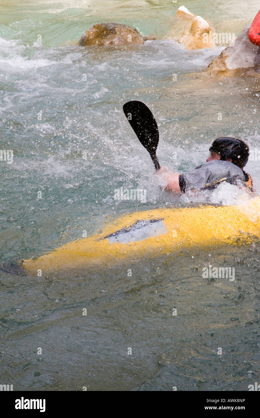 canoe driver on the river in the canyon of Acheron Stock Photo - Alamy