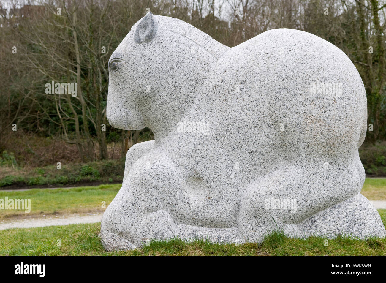 Horse Sculpture at Bugle, Cornwall Stock Photo - Alamy