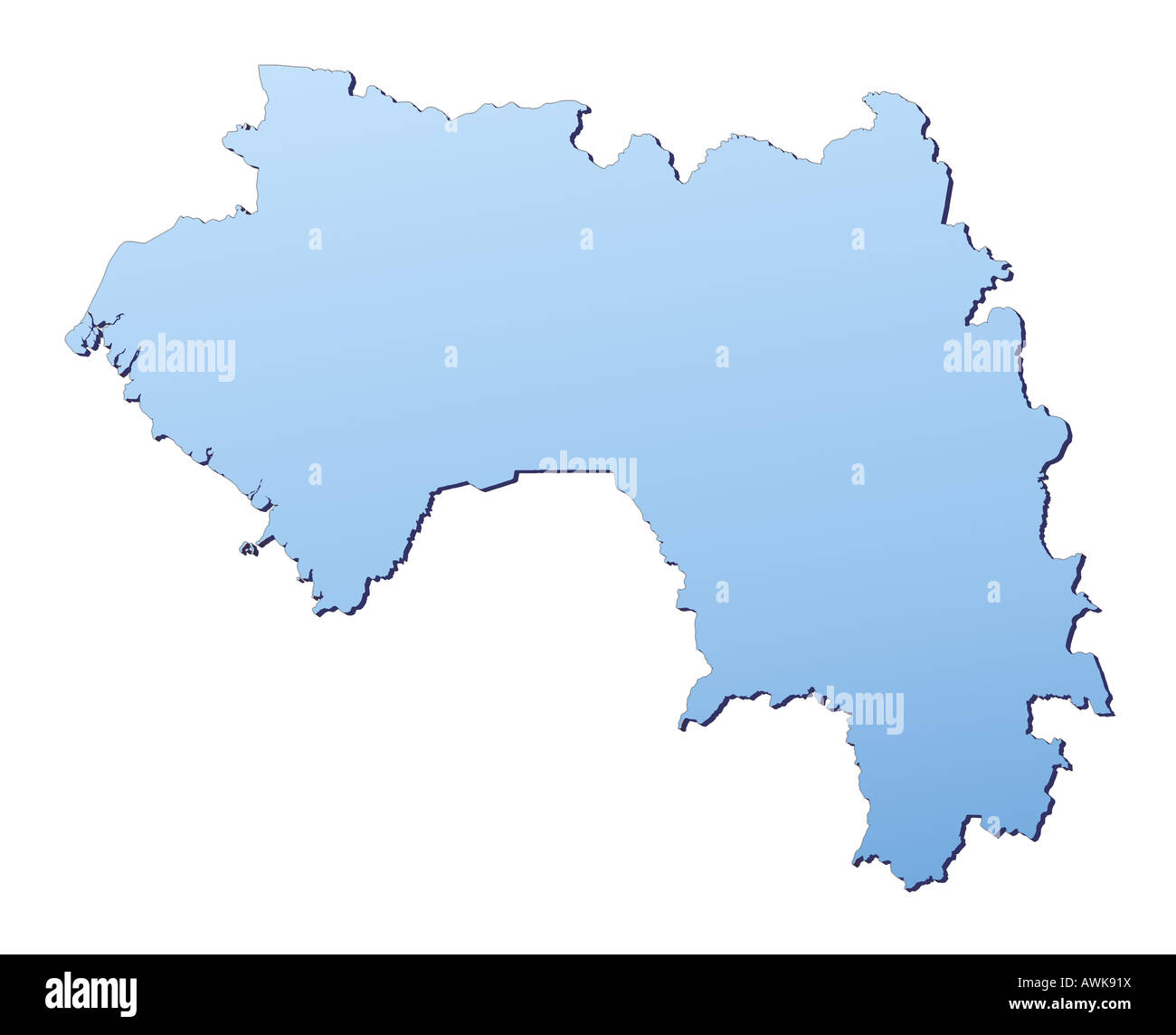 Guinea map hi-res stock photography and images - Alamy