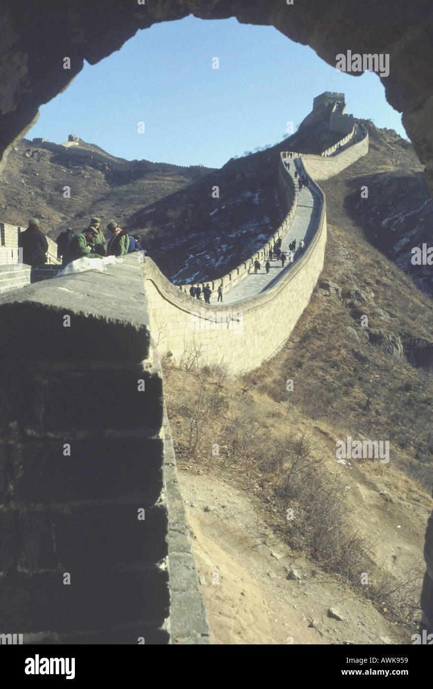 China great wall thru a window of one of the towers photo March 1981 ...