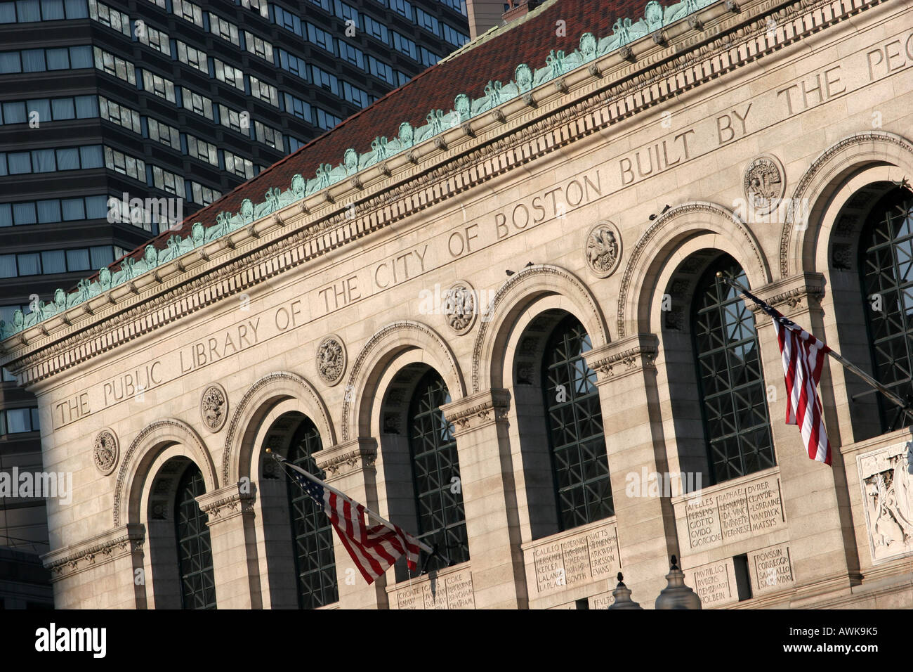Boston Public Library in Boston Massachusetts USA Stock Photo - Alamy