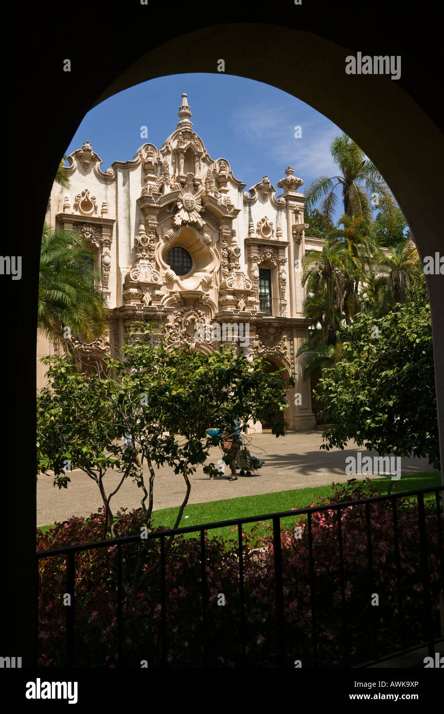 Stone architecture Balboa Park, San Diego, California, USA Stock Photo ...