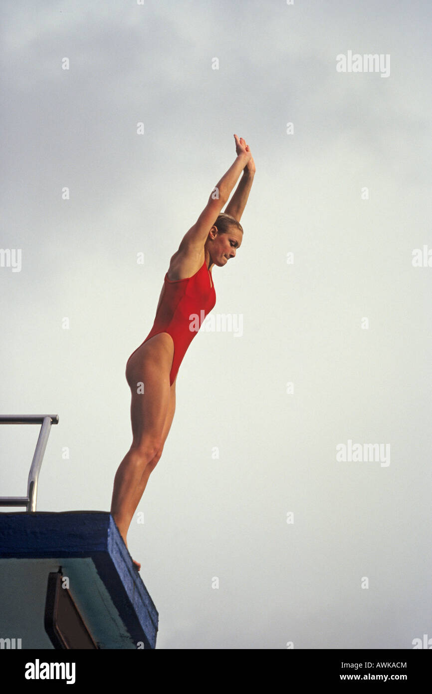 Olympic diver preparing hi-res stock photography and images - Alamy
