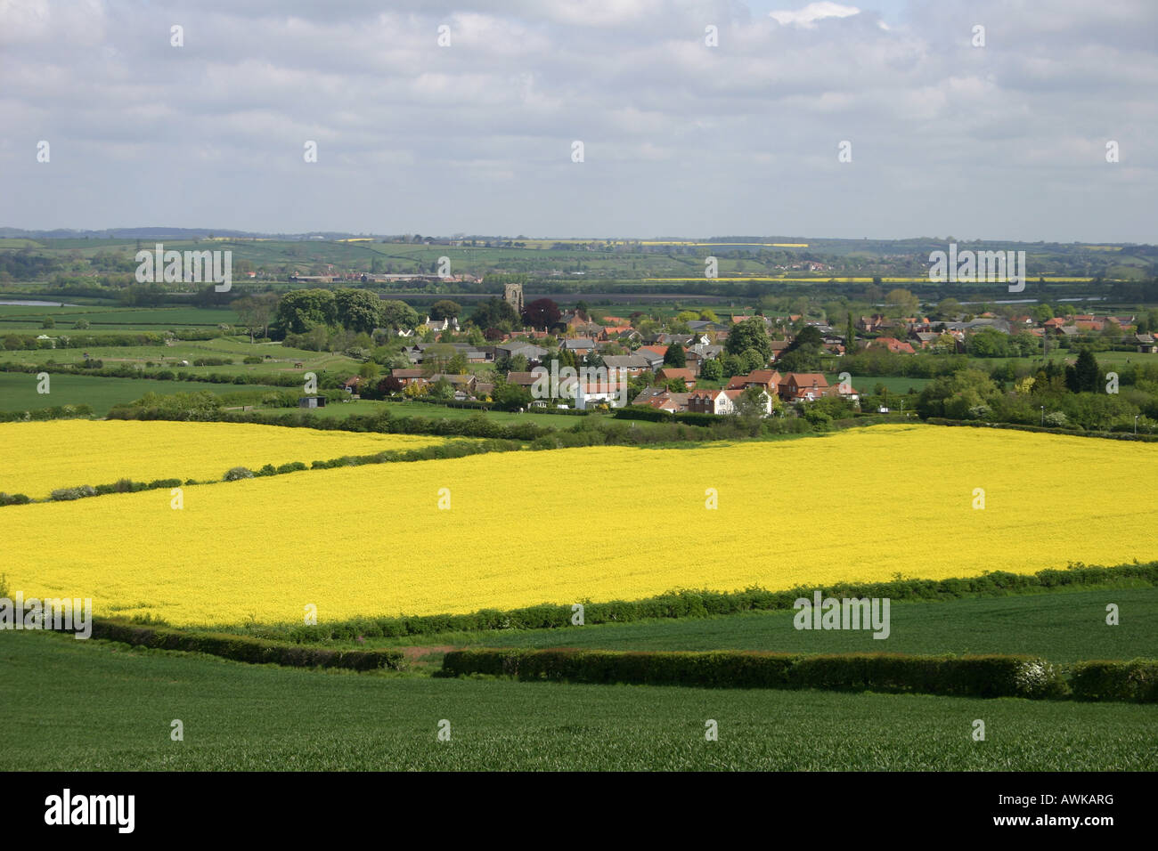 Shelford village and surrounding countryside, Nottinghamshire, England ...