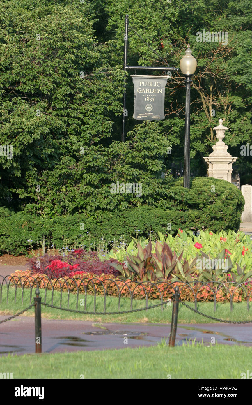 Boston public garden sign hi-res stock photography and images - Alamy