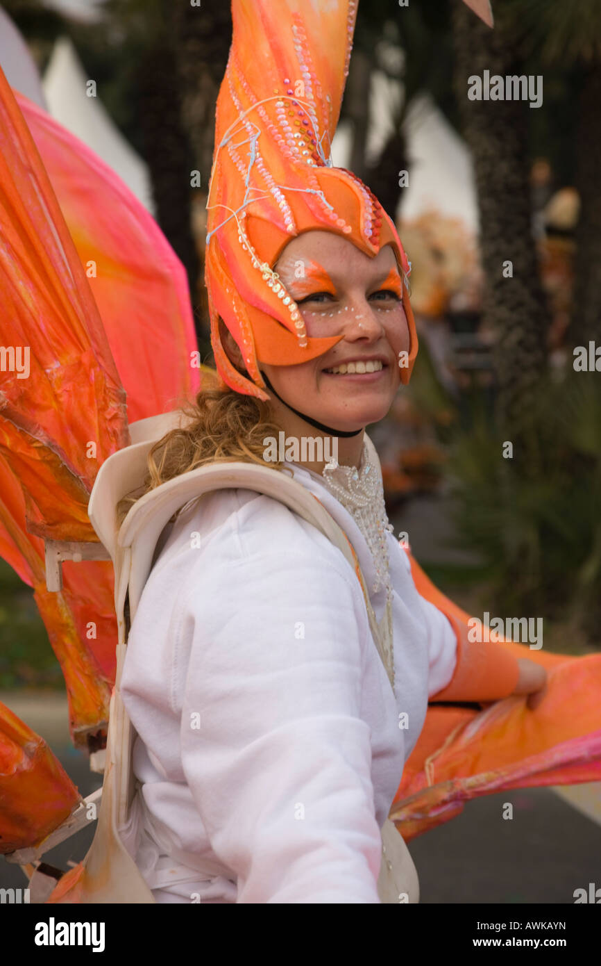 Lady Dancer at the Nice Carnaval 2008 Stock Photo - Alamy