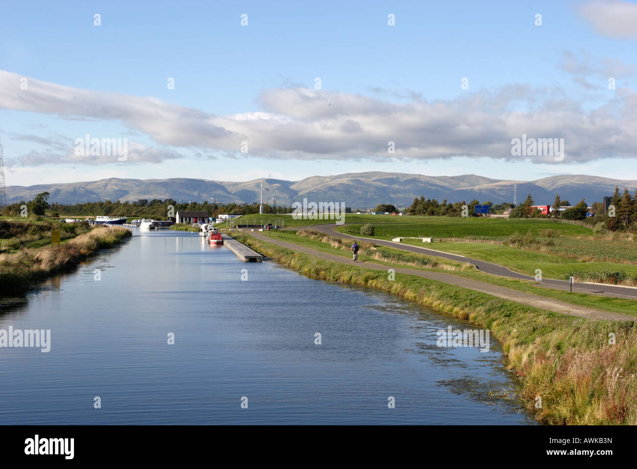 Sea lock on the River Carron near Grangemouth at the easternmost point ...